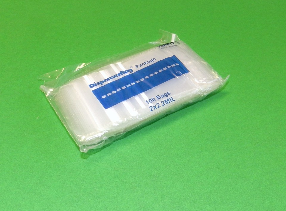 100 2" x 2" Zip Seal Lock Bags 2Mil Clear Squeezez Slide Reclosable 2x2 ...
