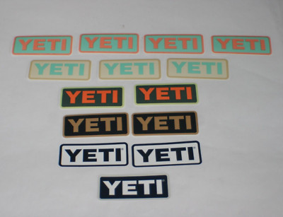 Yeti Authentic Sticker Set Lot 14 Assorted Promotional Decals Stickers ...