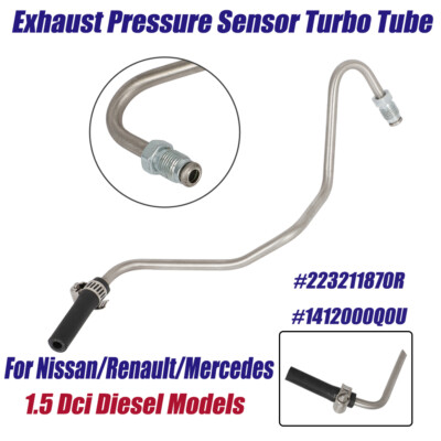 For Nissan Renault 1.5 dCi Exhaust Pressure Sensor Pipe Turbo Tube ...