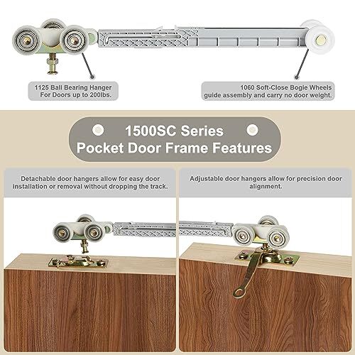 Sliding Pocket Door Soft Close Hanger Fit Johnson Part #1060 Kit, 1 ...