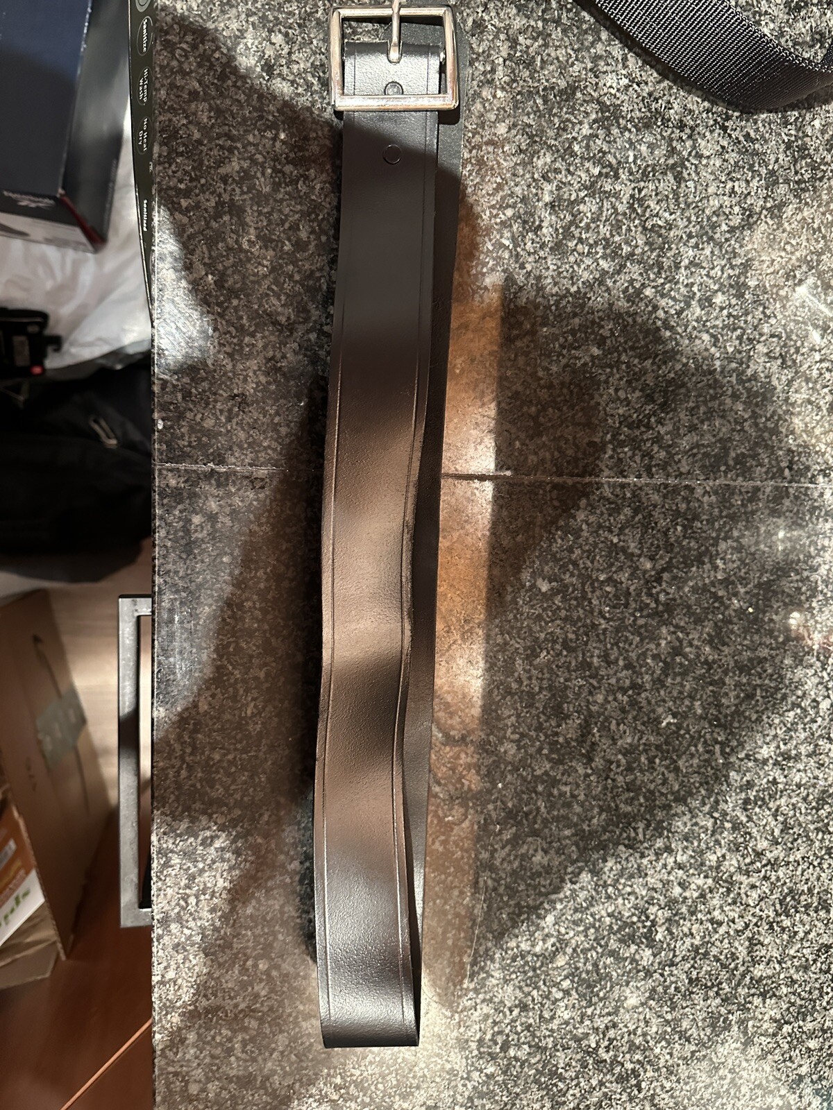 Task Force Mens Black Solid Top Grain Leather Buckle … - Gem