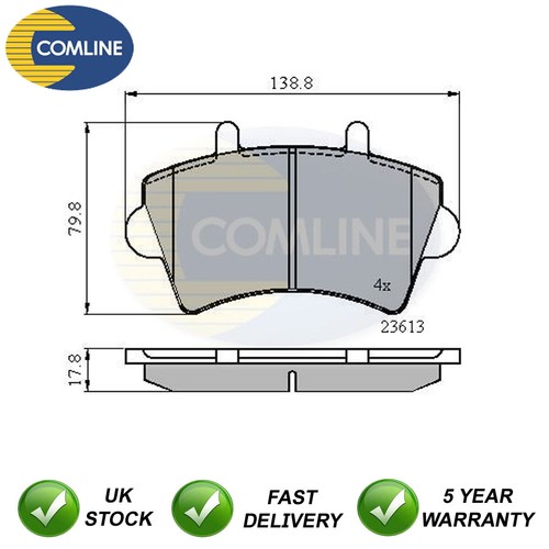 Brake Pads Set Front Comline Fits Renault Master 1998- Vauxhall Movano ...