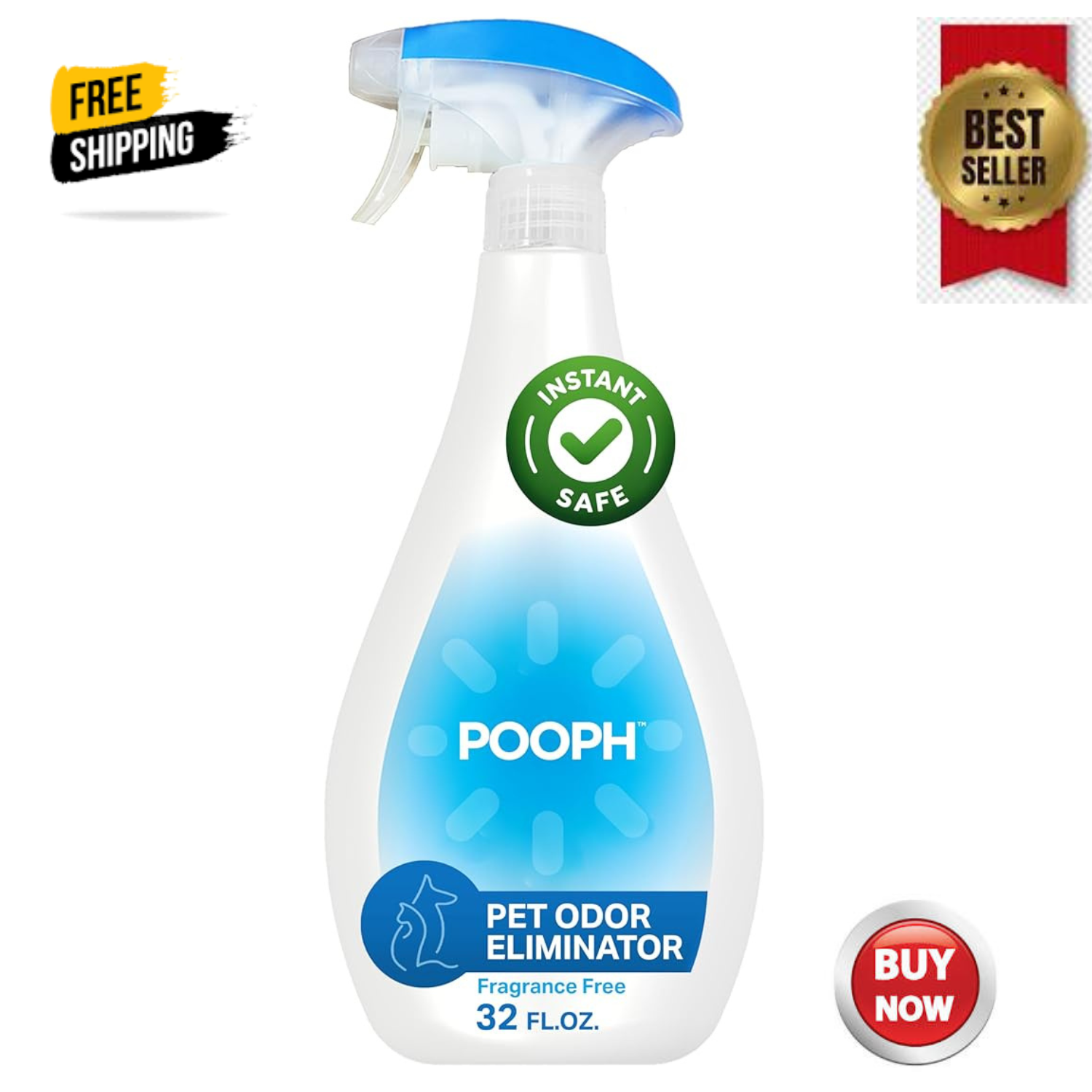 Pooph Pet Odor Eliminator, 32Oz Spray - Dismantles Odors on a Molecular ...