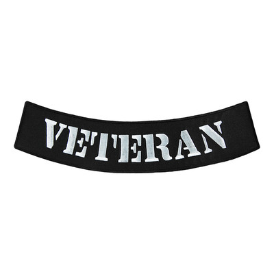 Veteran Black & White Rocker Patch, Military Rocker Patches | eBay