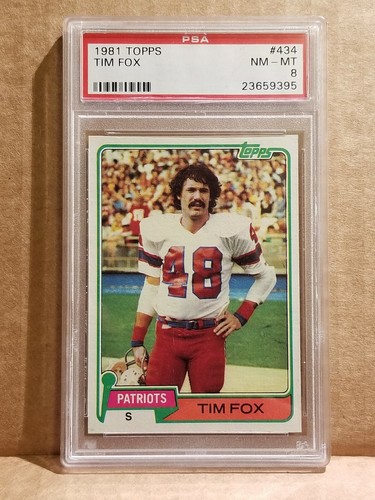 1981 Topps NFL #434 Tim Fox PSA 8 NmMt New England Patriots Centered | eBay