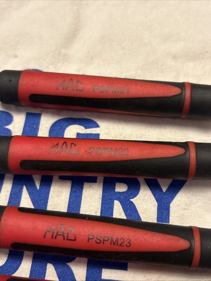 Mac Tools 4pc Comfort Grip Handle Pick Set Red/Black | eBay