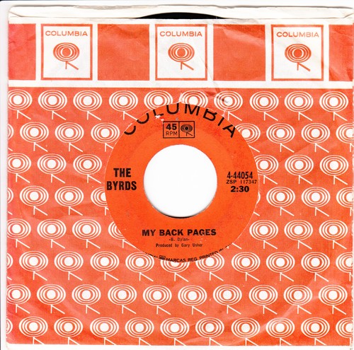 Byrds: My Back Pages/Renaissance Fair -Columbia 4-44054 1967 MONO folk ...
