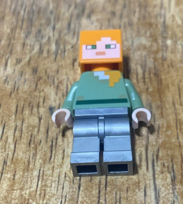 LEGO Minecraft Minifigure - Alex with flat-silver legs | eBay