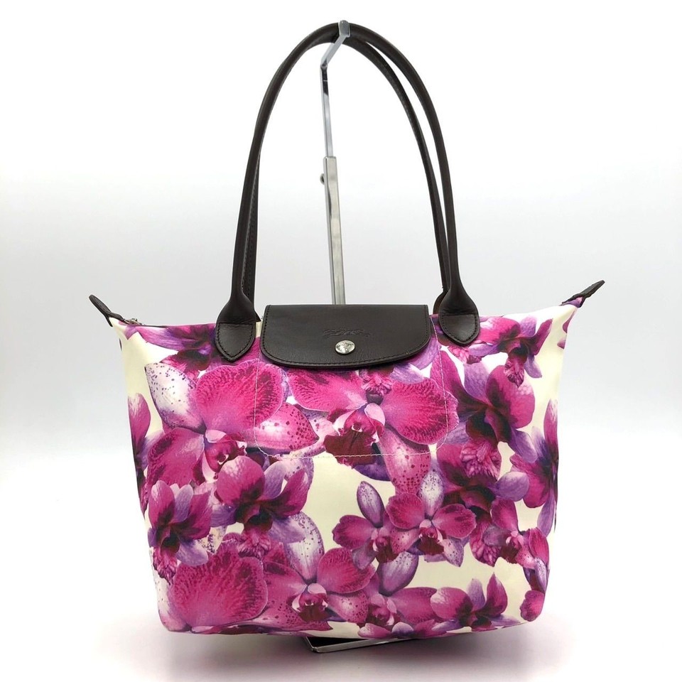 Longchamp Tote Bag Le Pliage L Orchid Floral Nylon A4 Gr. | eBay.de
