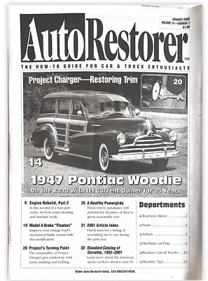 AUTO RESTORER Magazine - January 2002 1947 Pontiac Woodie | eBay