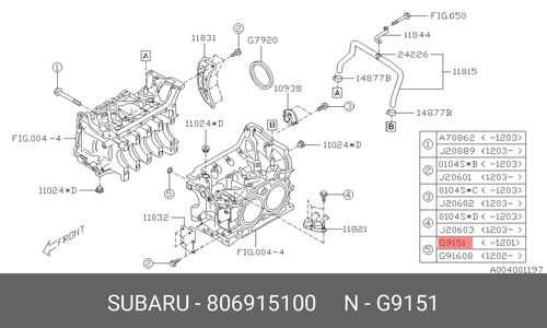 Genuine OE O-Ring 15.8X2.4 806915100 For Subaru 80691-5100 | eBay.de