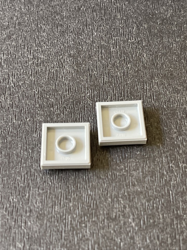 LEGO Piece: 2 count light bluish gray Plate, Modified 2x2 w/ Groove ...