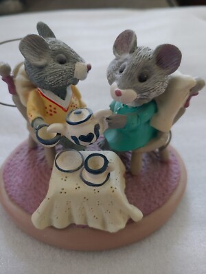 Hallmark Tender Touches Figurine Mice Tea Party No Box | eBay