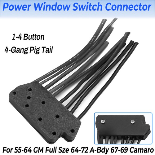 Power Window Switch Connector For 55-64 GM Full Sze 64-72 A-Bdy 67-69 ...