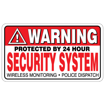 5 Pack WARNING Security System Stickers Home Alarm Decal Vinyl Window # ...