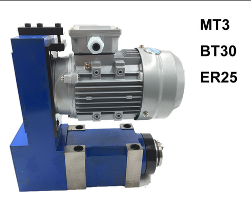 MT3 BT30 ER25 Spindle Unit Power Head 8000rpm+370W Induction Motor Set ...