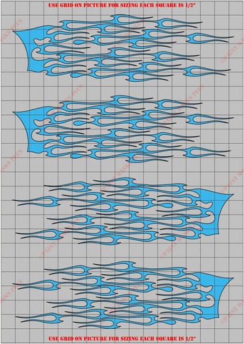 FLA1078P Flames RC Body Vinyl Paint Mask/ Stencil Kit | eBay