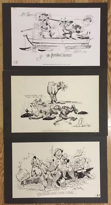 RARE Jim Snook Artist 3 Vintage Cartoon Prints Estate Find 1979 1983 ...