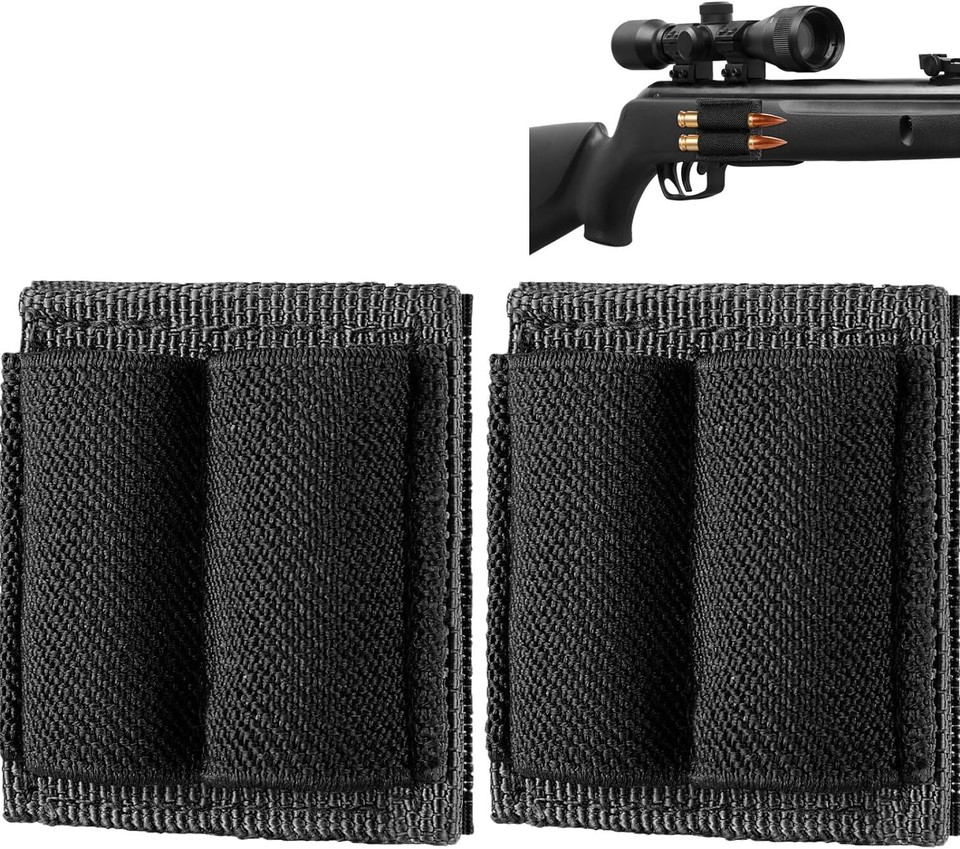 2PCS Tactical Hook&Loop Rifle Shotgun Shell Holder 12/20 Gauge Bullet ...