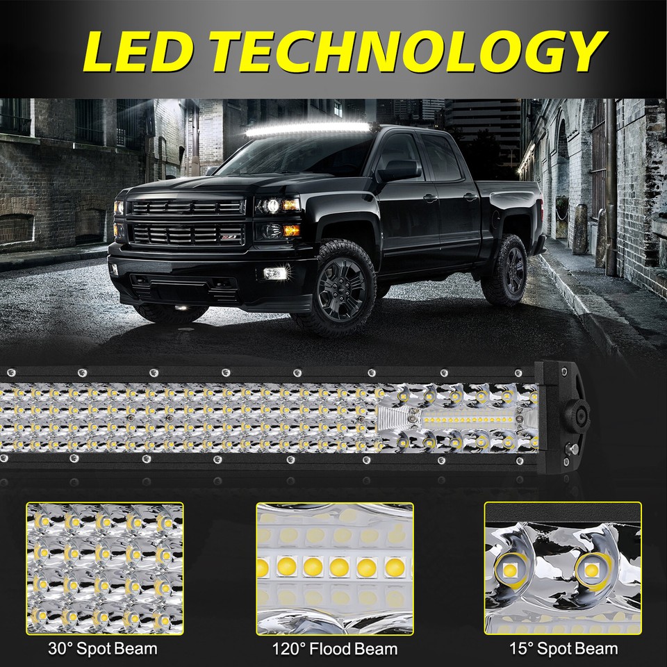 54 Inch Curved LED Light Bar 396W Offroad Driving Light Roof Mount for ...