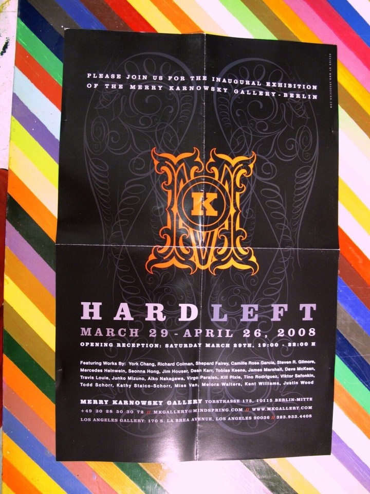vtg 2000s Merry Karnowsky Berlin Hardleft 2008 art show flyer poster | eBay