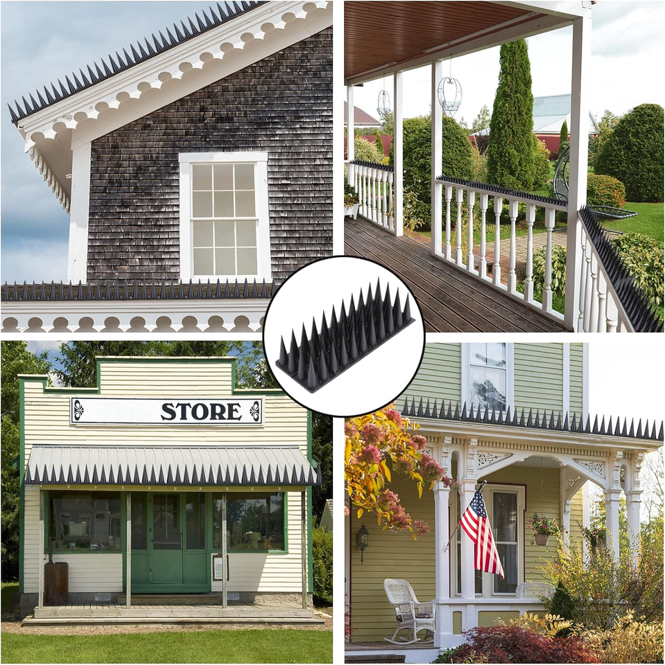 Bird Spikes, 20 Packs Bird Deterrent, Raccoon for Outdoor Repelling ...