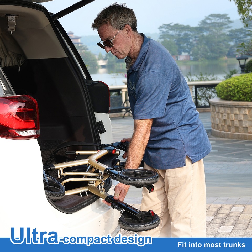 Walk Mate Rollator Pro Walker for Seniors Taller 5~7ft W/ Height ...