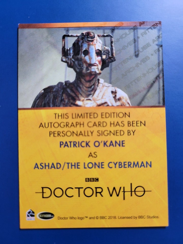 Patrick O'Kane 2018 RITTENHOUSE "DOCTOR WHO" AUTHENTIC AUTOGRAPH | eBay