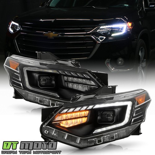 2018-2021 Chevy Traverse DRL Light Bar Projector Headlights w/LED ...