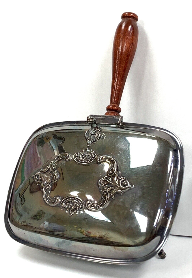 Vintage Grande Baroque by Wallace Silverplate Silent Butler w/ Wood ...