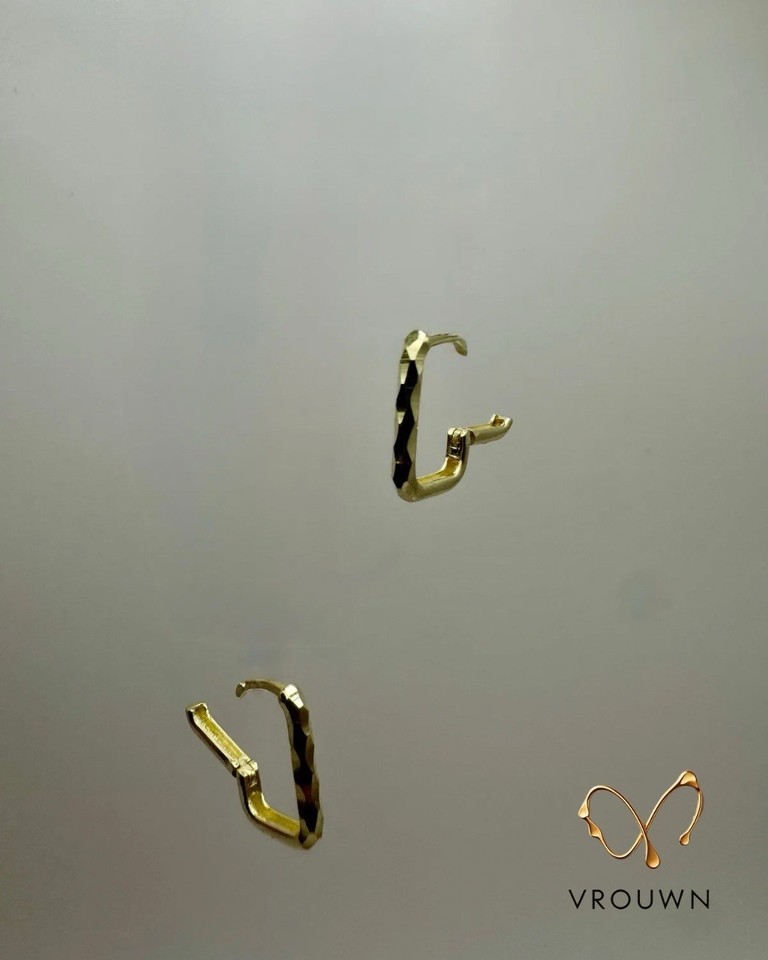 Solid Gold Earrings Hoops 10k Yellow Gold authentic By jewelry Vrouwn ...