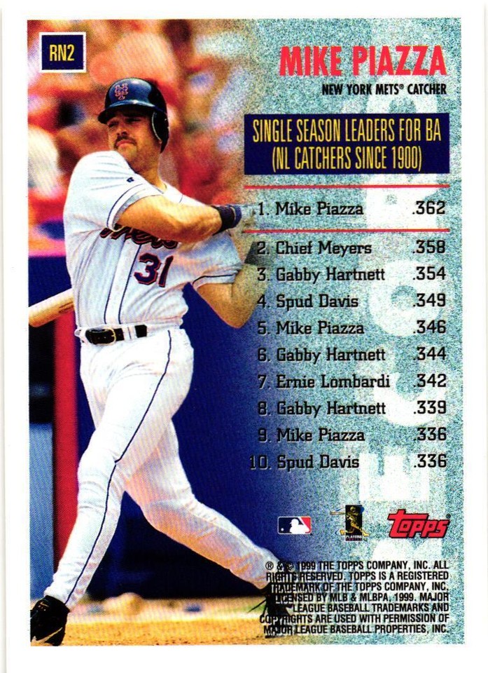 1999 Topps #RN2 Mike Piazza Record Numbers | eBay