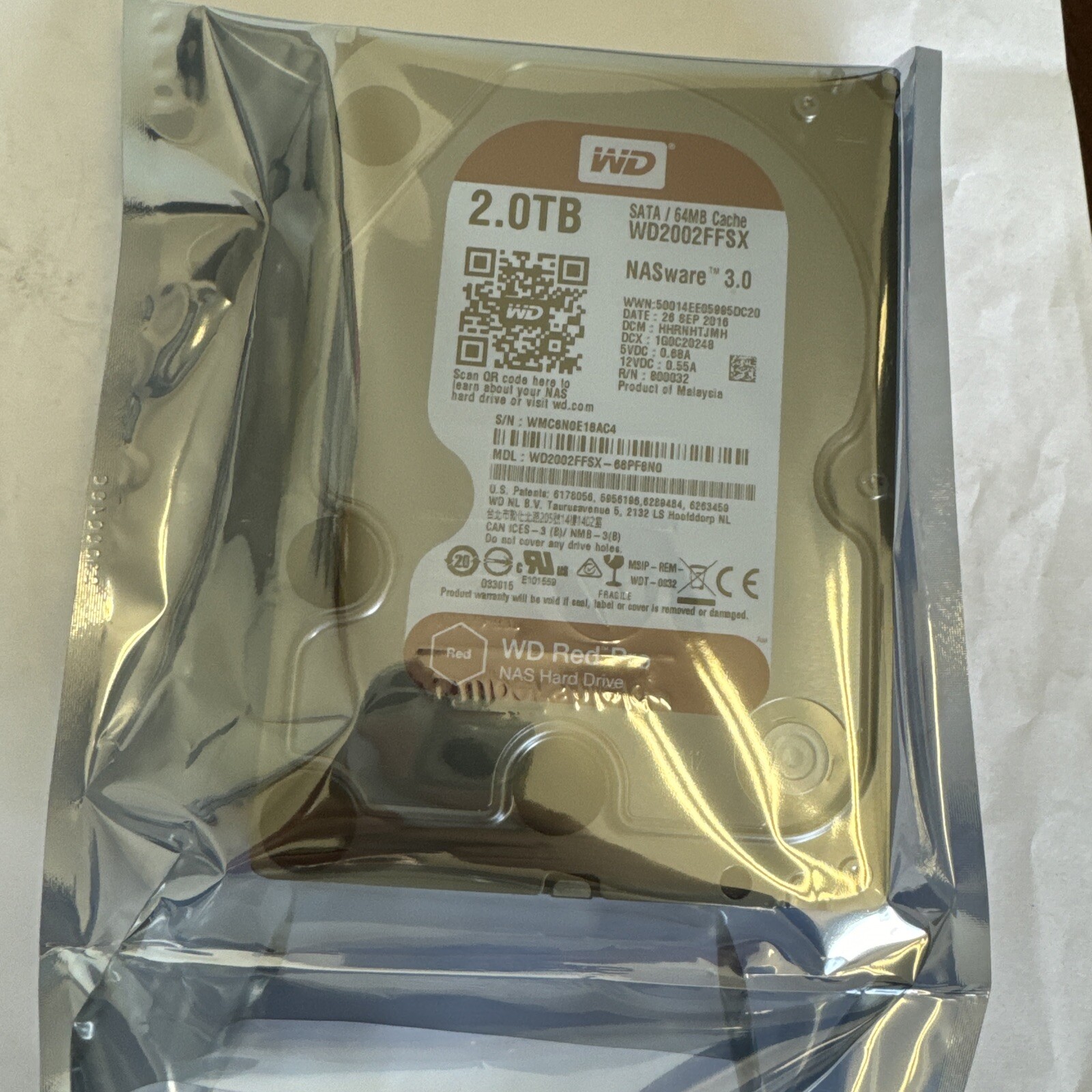 Western Digital 2TB WD Red Pro NAS Internal Hard Drive, 64MB Cache ...