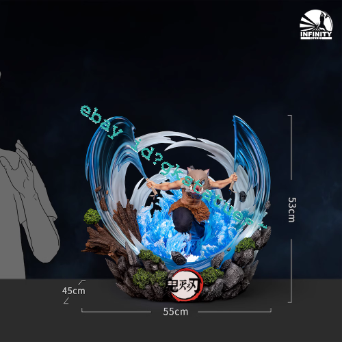 Infinity Studio Demon Slayer Hashibira Inosuke Resin Model Painted Pre ...
