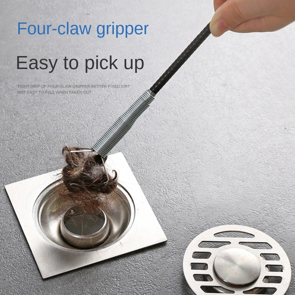 Four Claw Pipe Cleaning Tool Flexible Grapple Home Cleaning Tool Hair ...