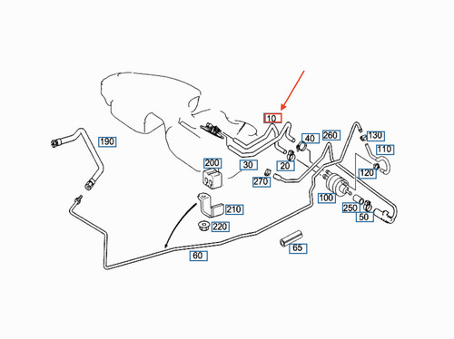 NEW MERCEDES-BENZ C CL203 FUEL FEED TANK LINE A2034701964 ORIGINAL | eBay