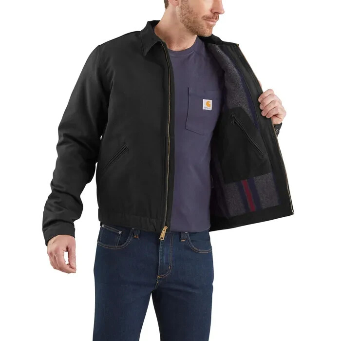 Carhartt Men's Blanket Lined Relaxed Fit Detroit Jacket 103828 BLK ...
