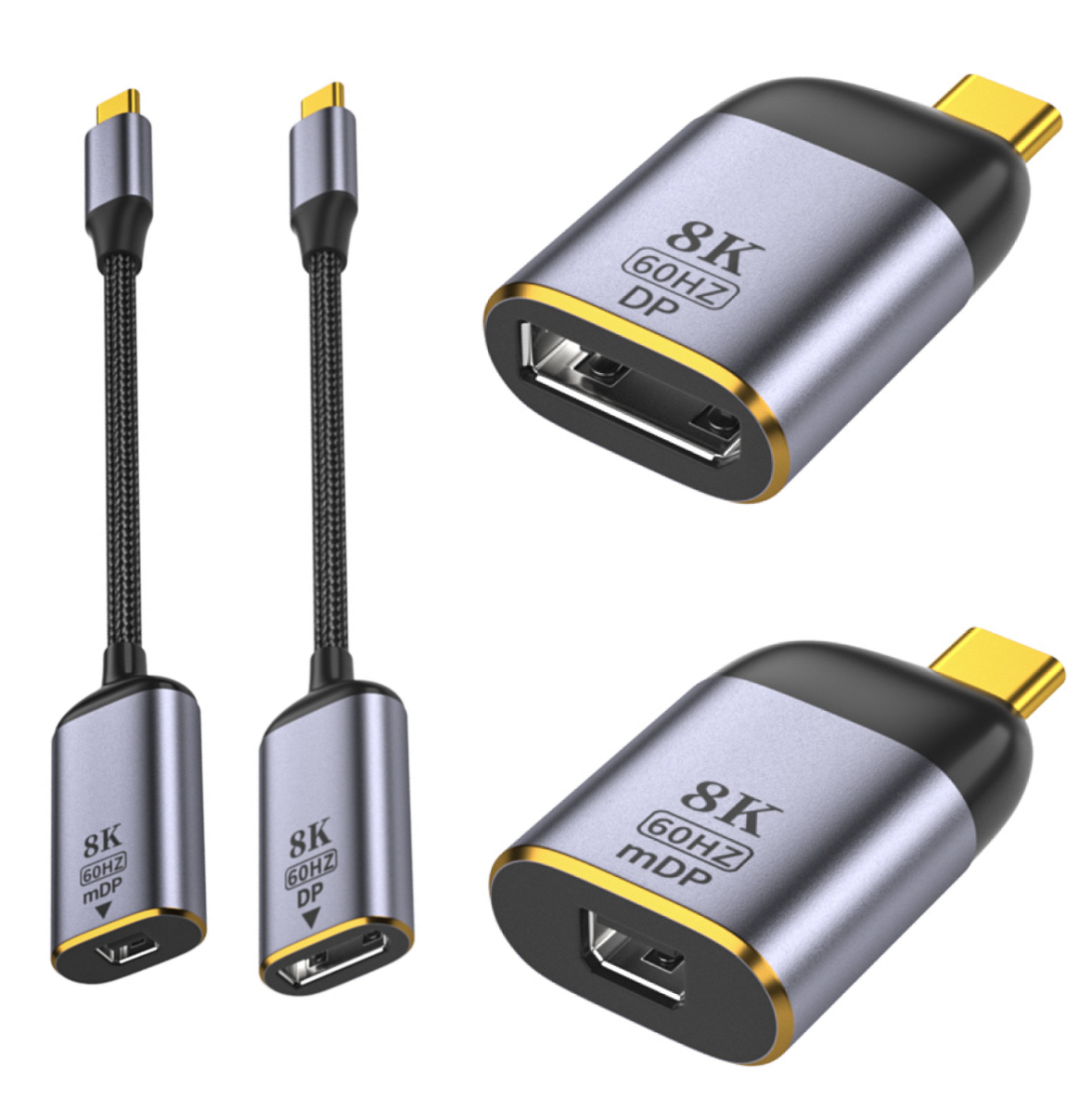 USB Type C To DP Mini DP Converter 8K@60Hz Adapter Connector two-way DP ...