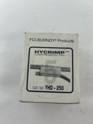 NEW BURNDY YHD250 ALUMINUM H-TAP WIDE COMPRESSION CONNECTOR 3/0-4/0 STR ...
