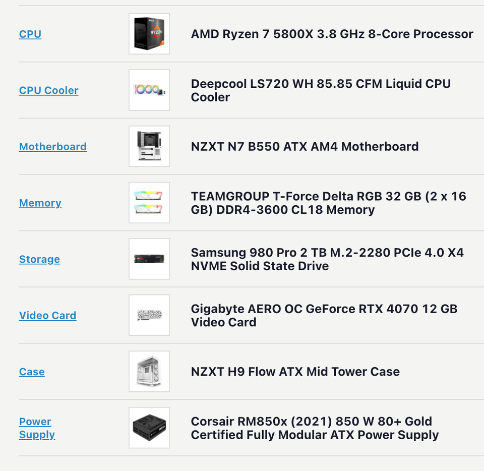 GAMING PC CUSTOM BUILT AMD 5800X + 4070 GPU+32 GB RAM+2TB DRIVE+LIQUID COOLER | eBay