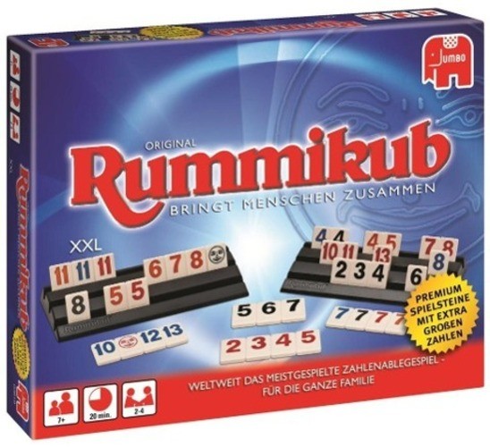 Original Rummikub XXL | Premium Spielsteine mit extra großen Zahlen ...