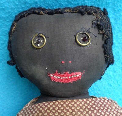 Antique Black Cloth Rag Doll 1890s All Original | eBay