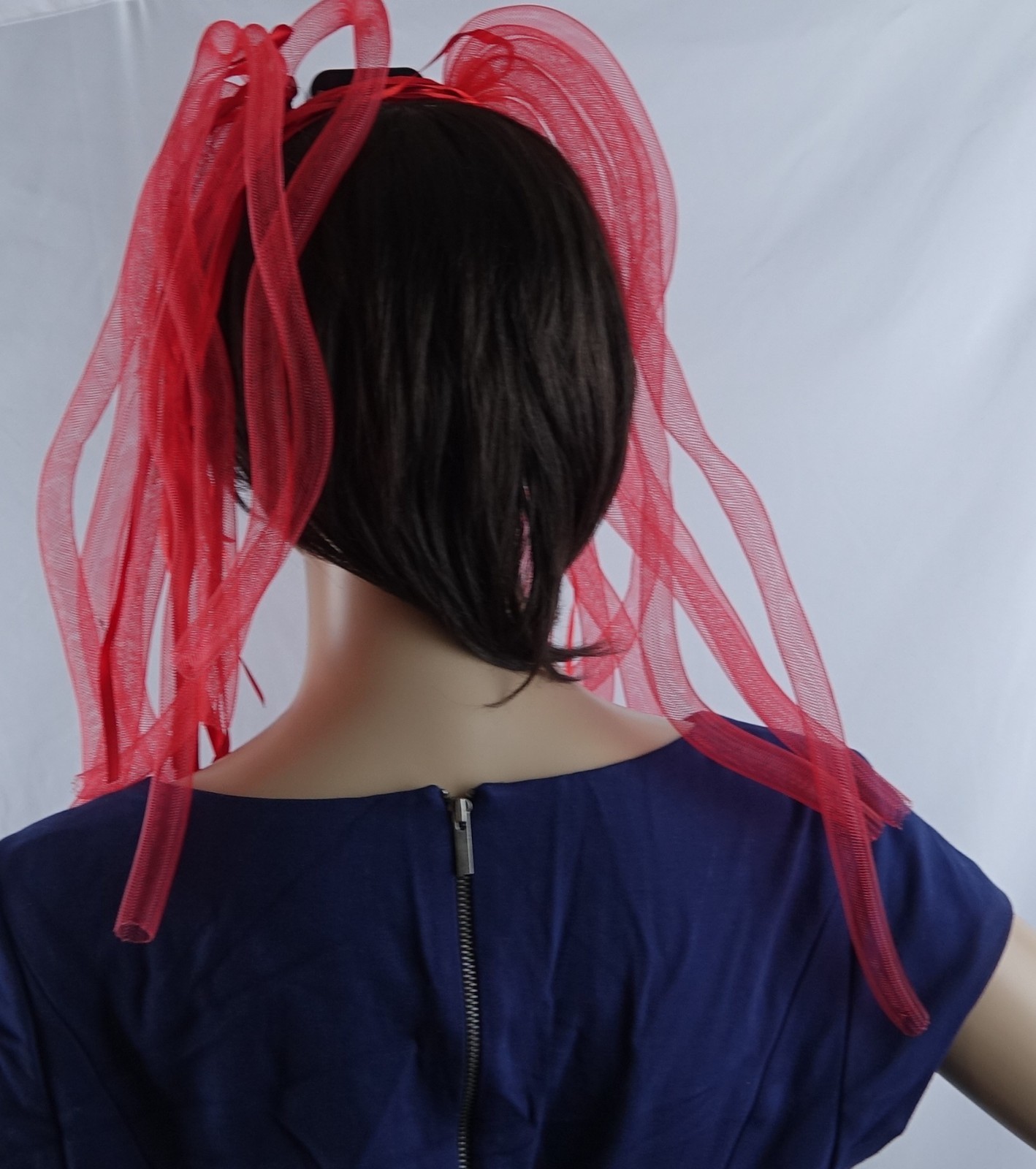 Fun Central LED Light Up Party Dreads headband with ribbon /mesh red ...