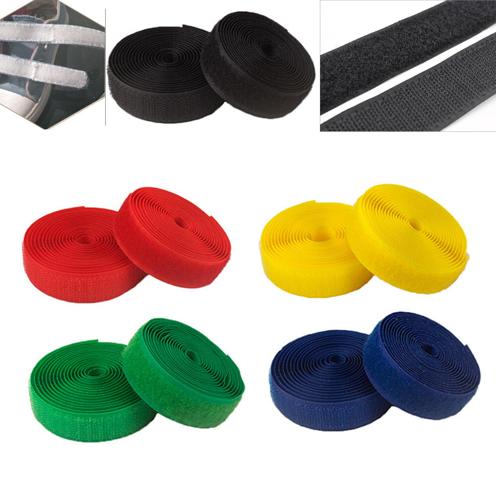 10M Hook Loop Strap Strapping Self Adhesive Cable Wire Wrap Tie Tidy ...