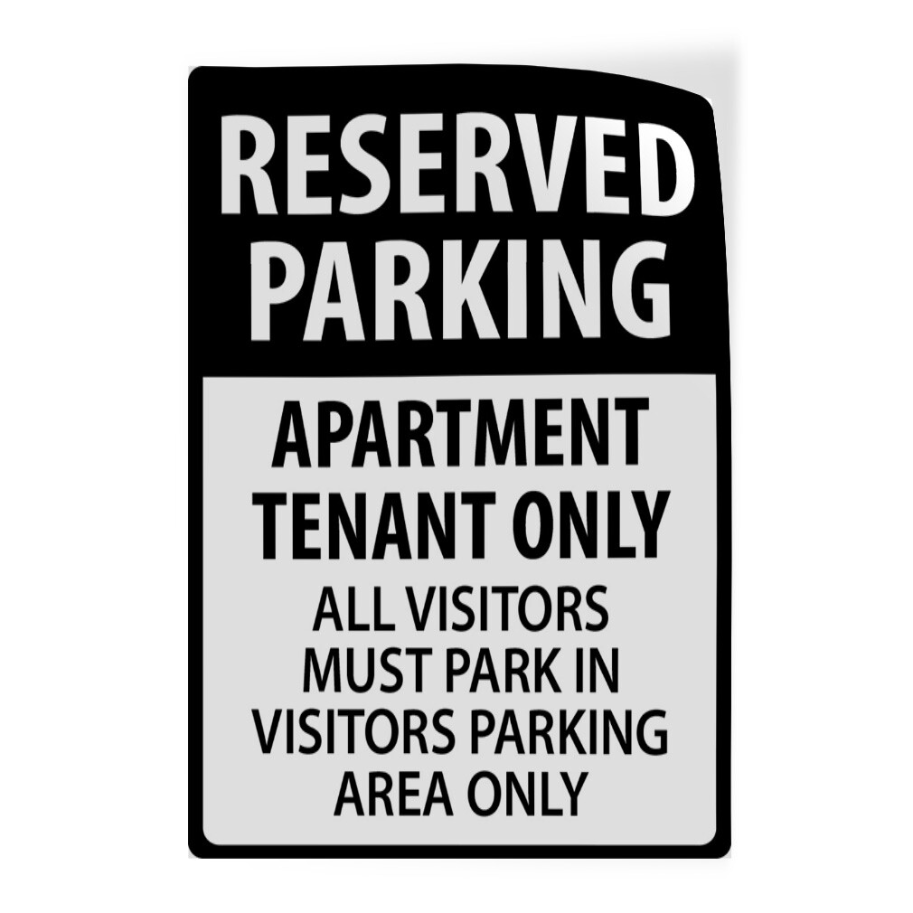 Industrial Decals Vertical Vinyl Stickers Tenant Parking Sign C Parking ...