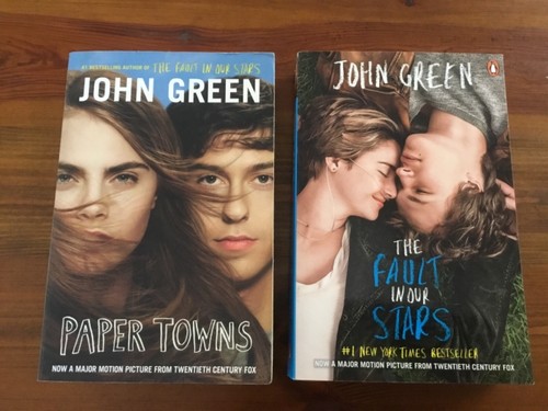 JOHN GREEN - PAPER TOWNS & THE FAULT IN OUR STARS - TWO PAPERBACKS VGC ...