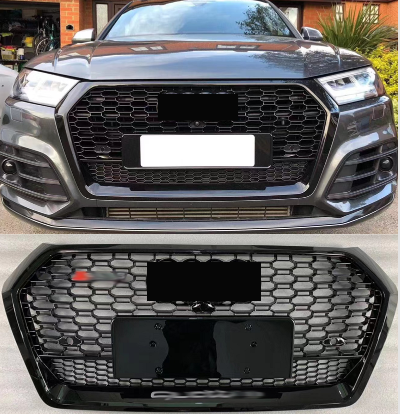 Fit For Audi Q5 2018 2019 Grille Black + Fog Lamp Grill Camera Style ...