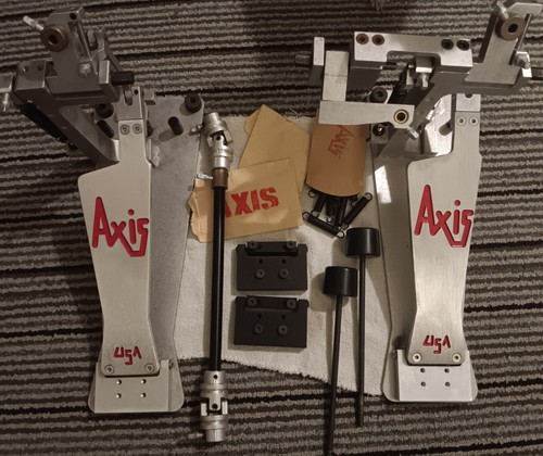 Axis Double Bass Drum Pedals (Latest Version) Custom Black Heel Block ...