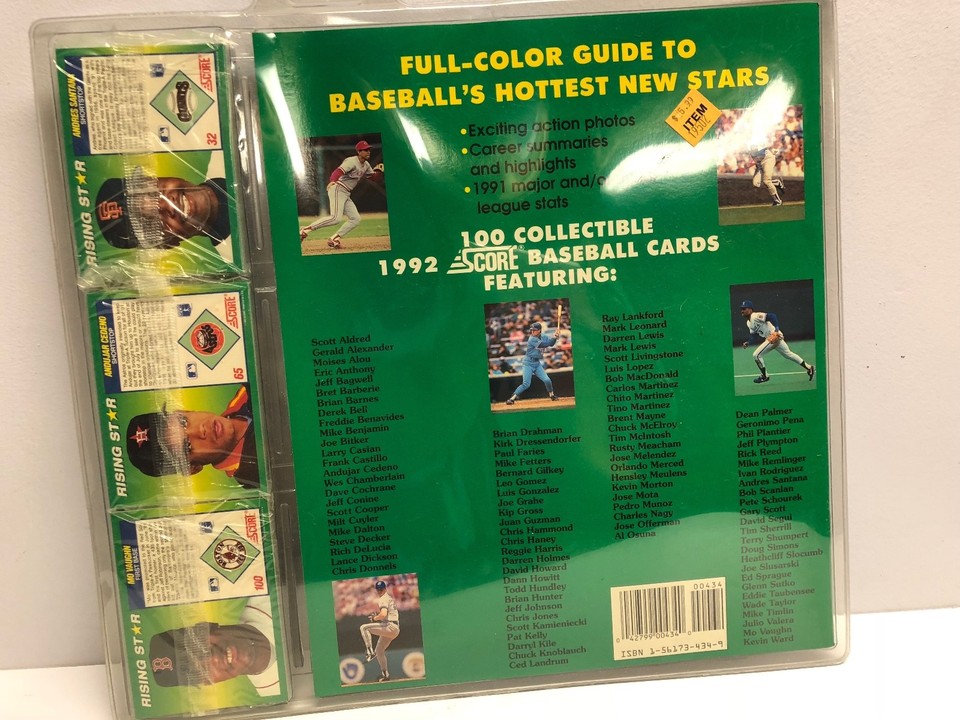 MLB Baseball's Hottest 1991-92 Rookies & Exclusive Score 100 Card Set ...