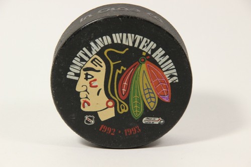 WHL PORTLAND WINTER HAWKS 1992-1993 OFFICIAL PUCK - #p4b | eBay
